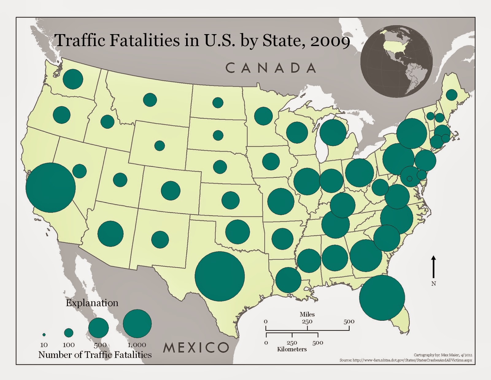 Map Catalog: Proportional Circle Map