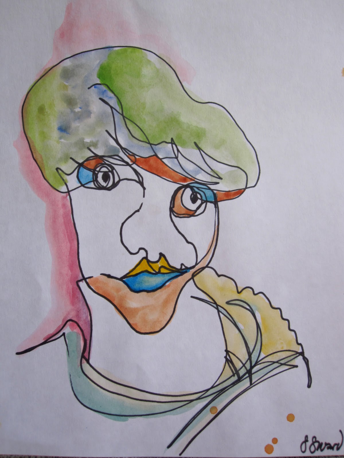 Suzabelle's Art Journal: blind contour drawings