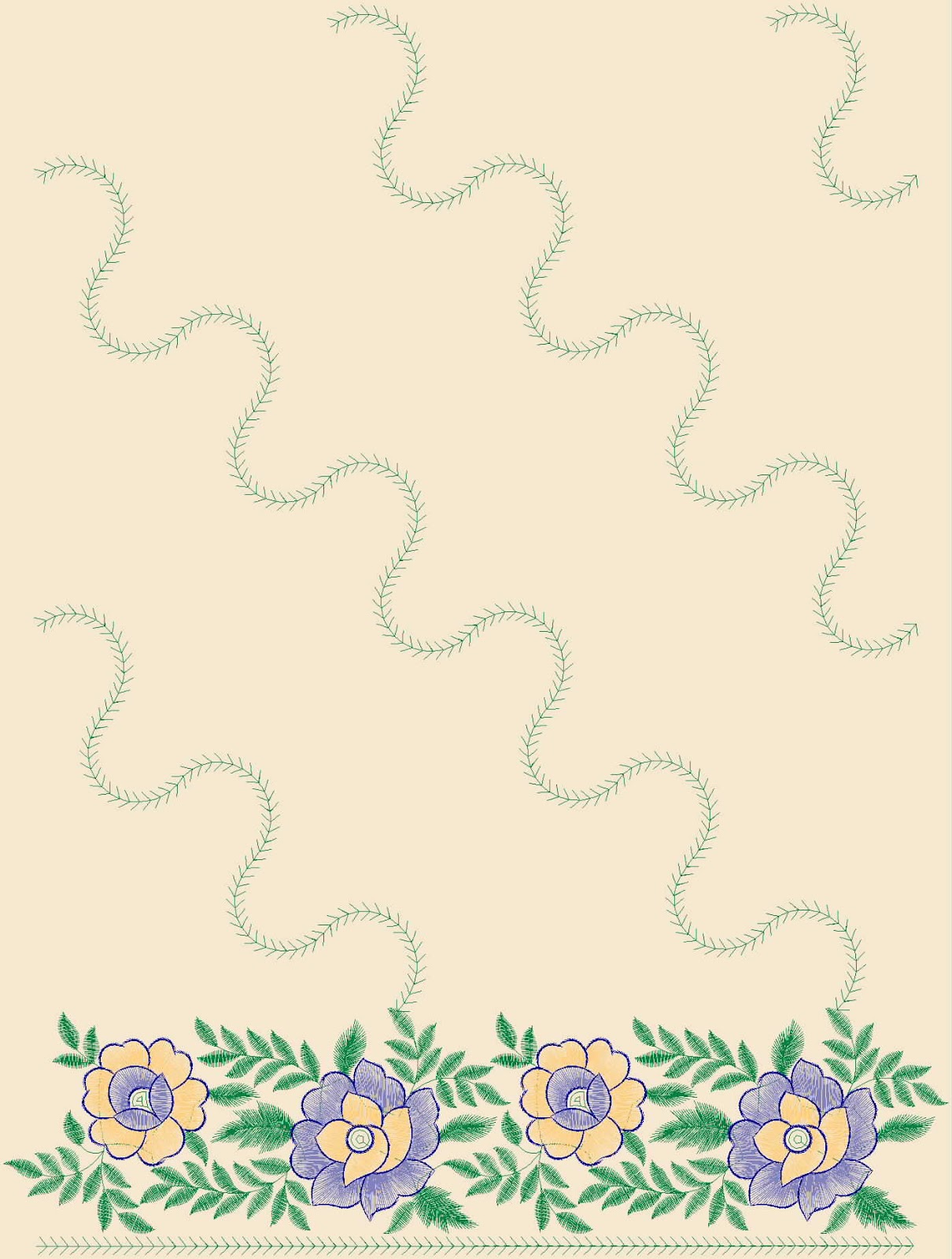 EmbDesignTube: Ethnic Sari Border Pallu Embroidery Designs