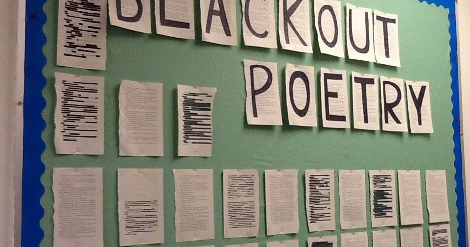 Blackout Poetry for National Poetry Month