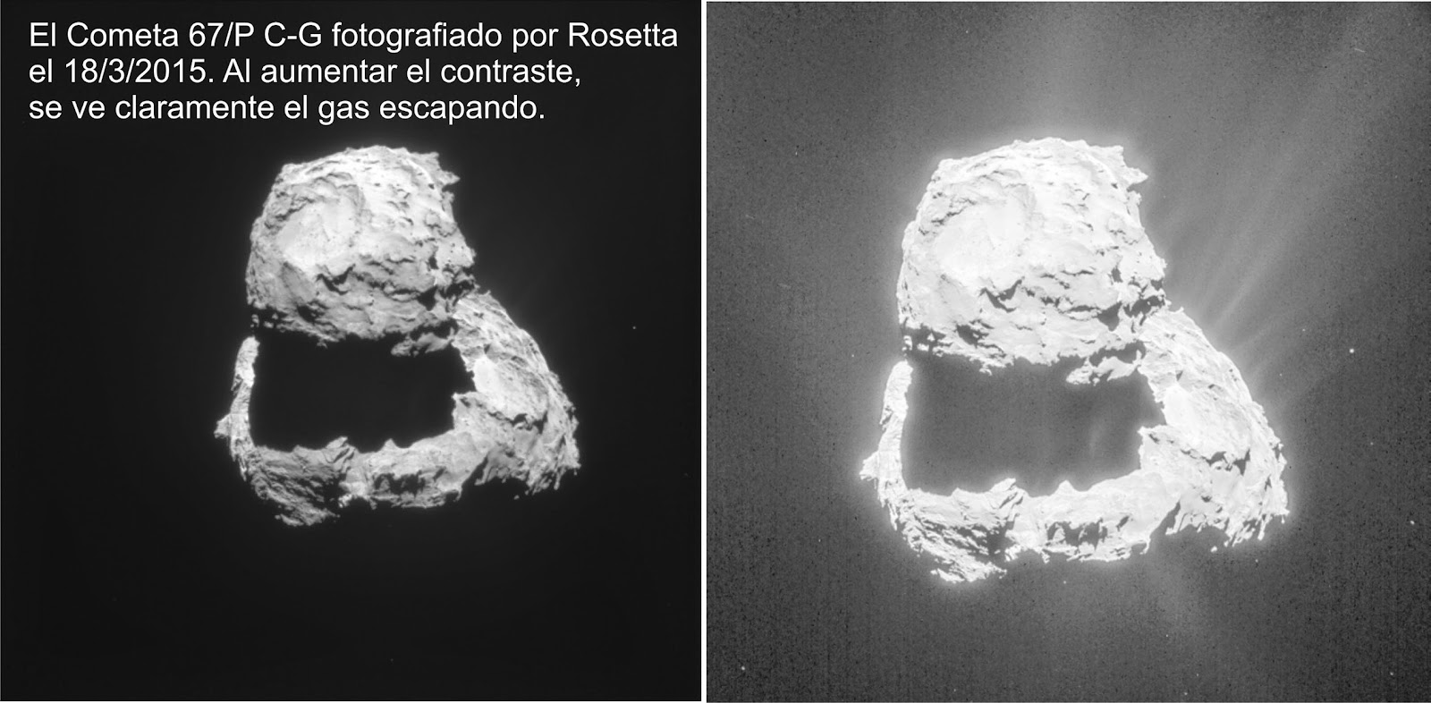 Infobservador: El cometa 67P / Churyumov-Gerasimenko despertando