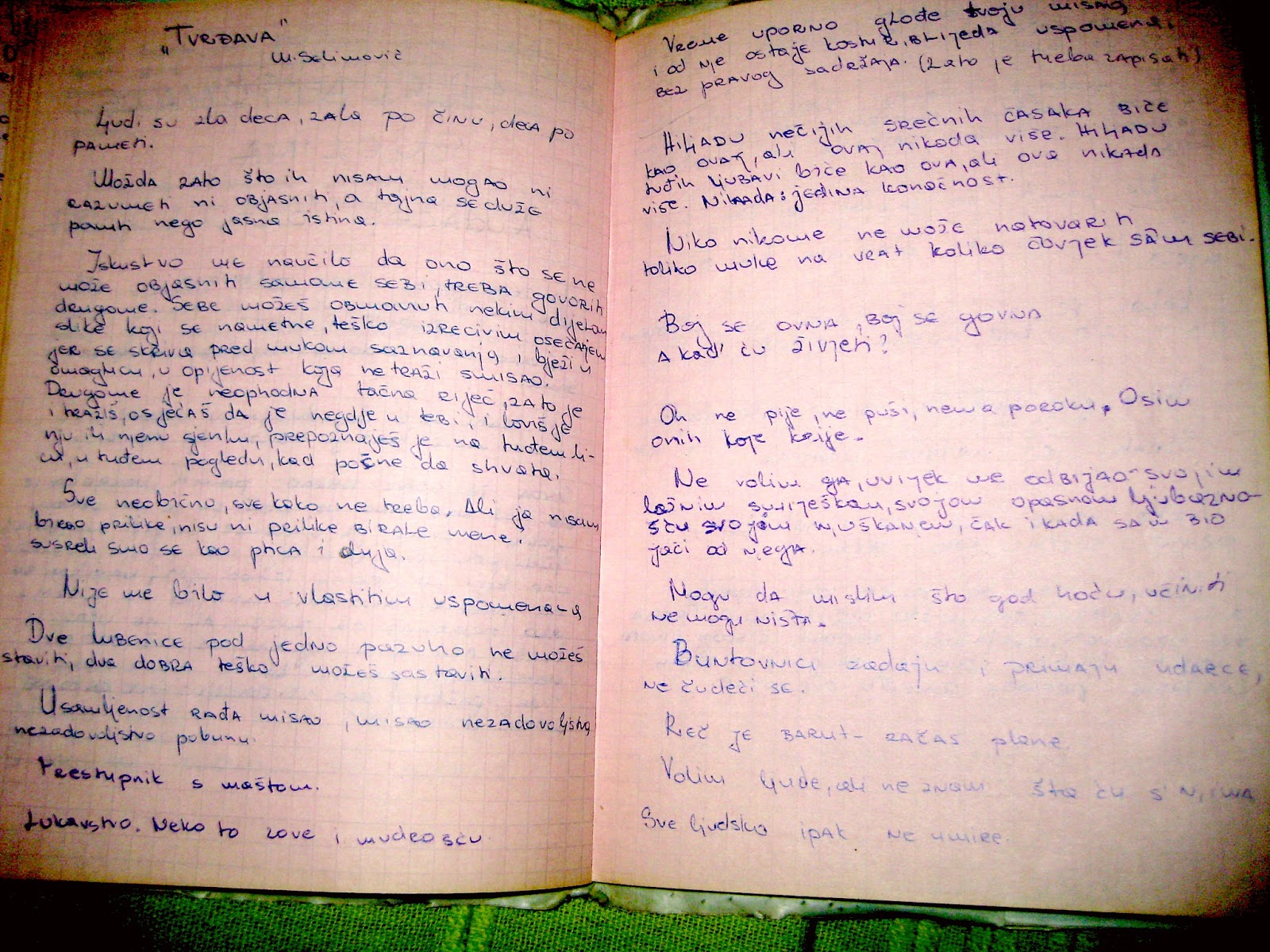 Omiljeni Citati : Mesa Selimovic, Tvrđava: "Boj se ovna, boj se govna ...