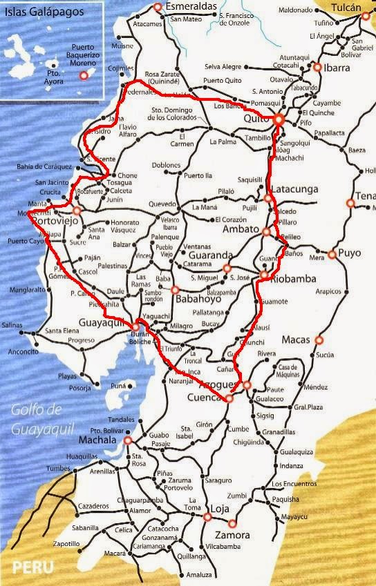 Diarios de Viaje Qki, Raque & Nina: Ecuador - Hoja de Ruta