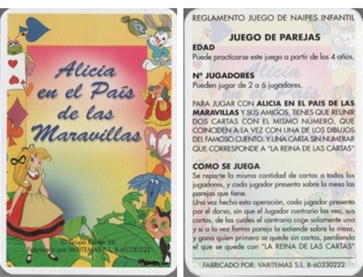Barajas y Naipes: Alicia en el país de las maravillas (varitemas)