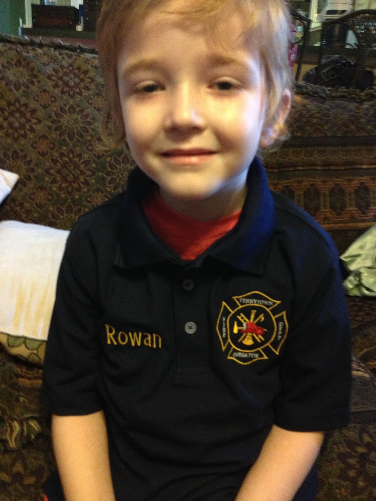 Rowan's Story: "It's official! Rowan is an honorary firefighter!"