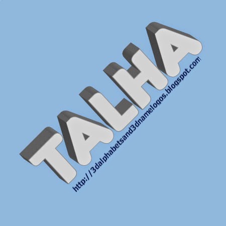 3D Name Logos: Talha 3D Name Logo