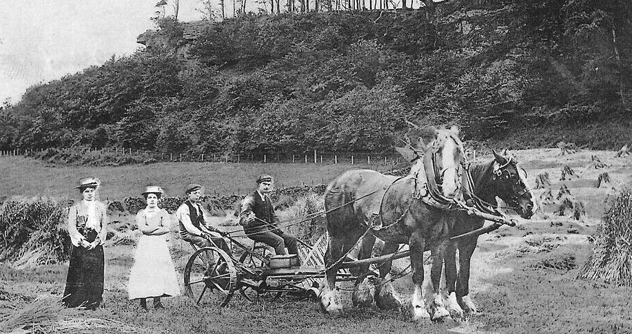 Tour Scotland: Old Photograph Farmers Maidenbower Craigs Farm Scotland