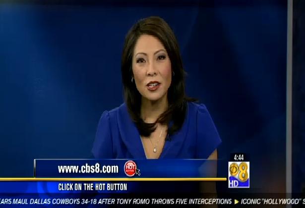 Attractive American News Personalities: Marcella Lee Anchoring in Blue