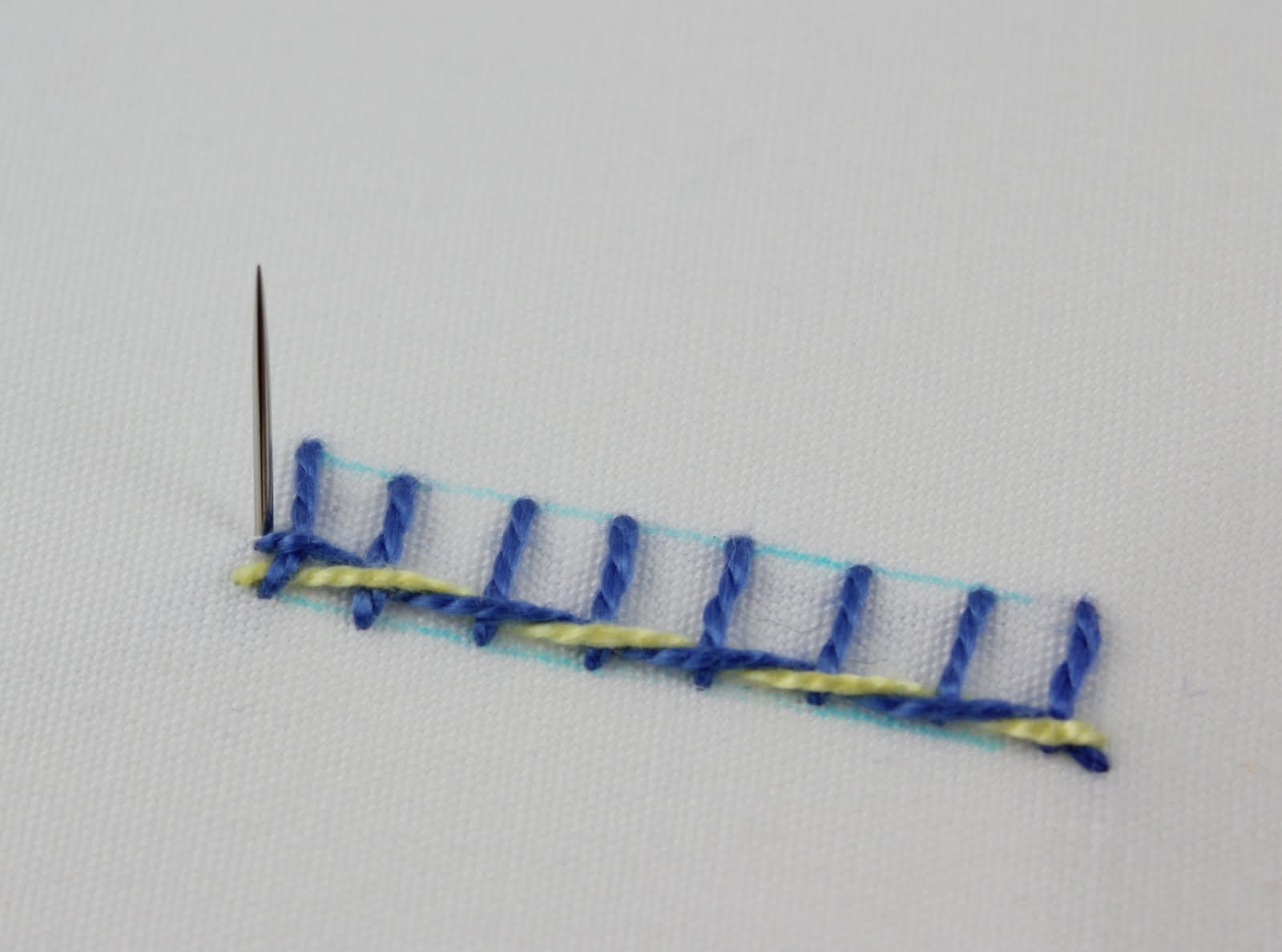 big B: 100 Stitches - Striped Woven Band Stitch