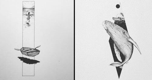 Design Stack: A Blog about Art, Design and Architecture: Tiny Ink Drawings