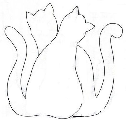 Artesanato e Cia : Moldes (riscos) de gatos