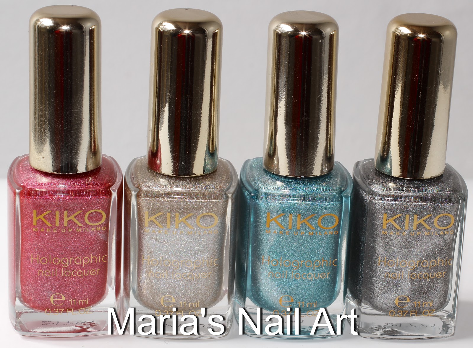 Marias Nail Art and Polish Blog: Kiko Holographic nail laquer: 399, 400 ...