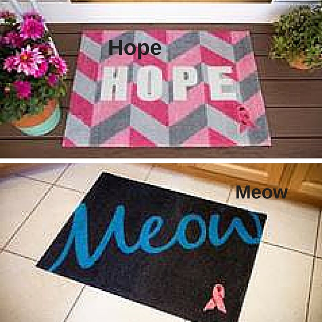 Carpet One Welcome a Cure Mat Giveaway 2 for Breast Cancer Awareness Month.