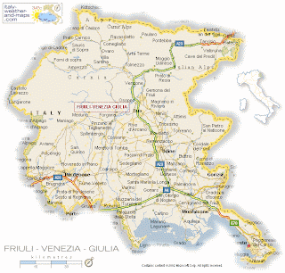 Mappa del Friuli Venezia Giulia Regionale | Italia Mappa Regionale