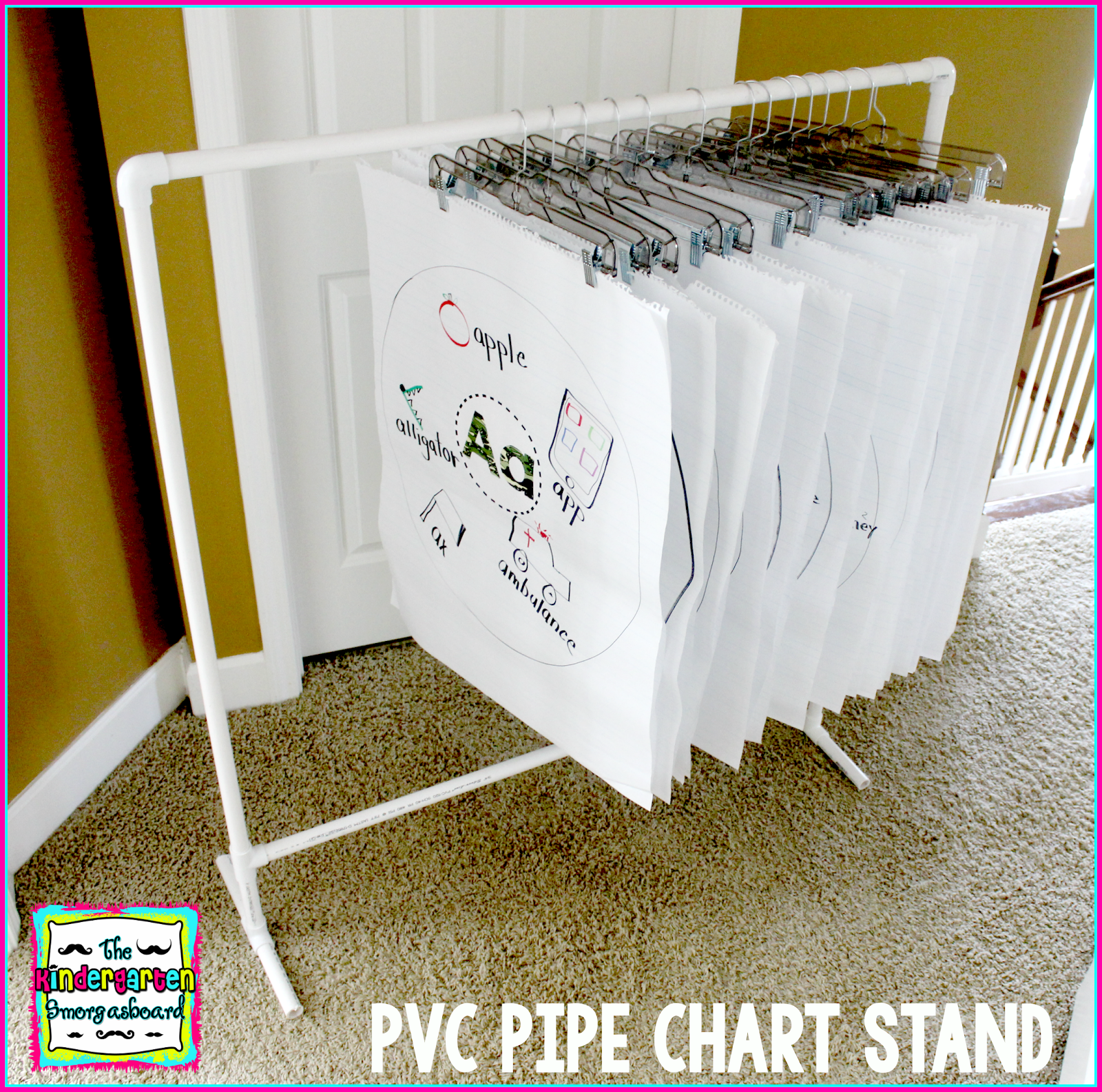 DIY PVC Pipe Chart Stand | Smedley's Smorgasboard of Kindergarten ...