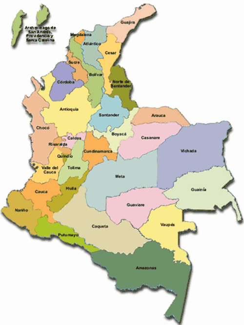 Mapa de la region andina con sus departamentos y capitales - Imagui