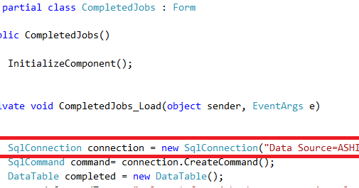 Learn C How To Configure A Database Connection String In An Application You Created In C To