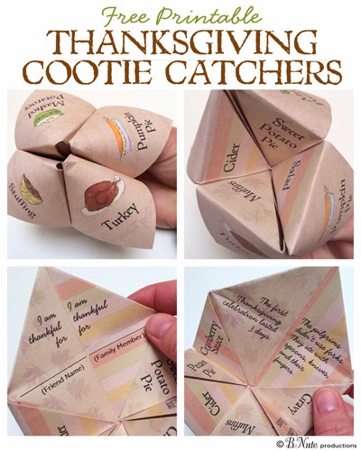bnute productions: Free Printable Thanksgiving Cootie Catchers ...