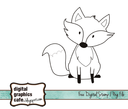 Fox free digital stamp and vector graphics free download