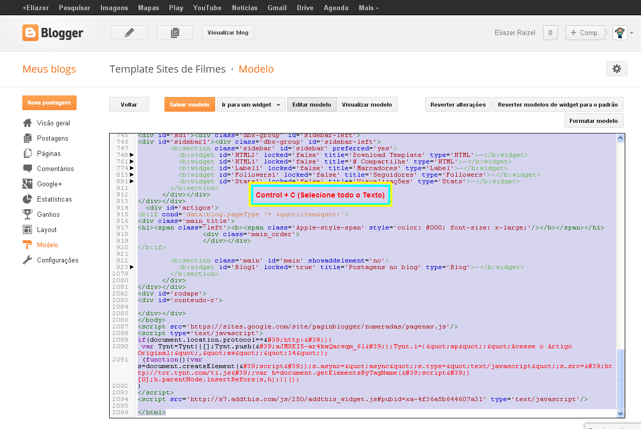 Template para Blogger | Free Blogspot Templates: Template Para Blog de ...