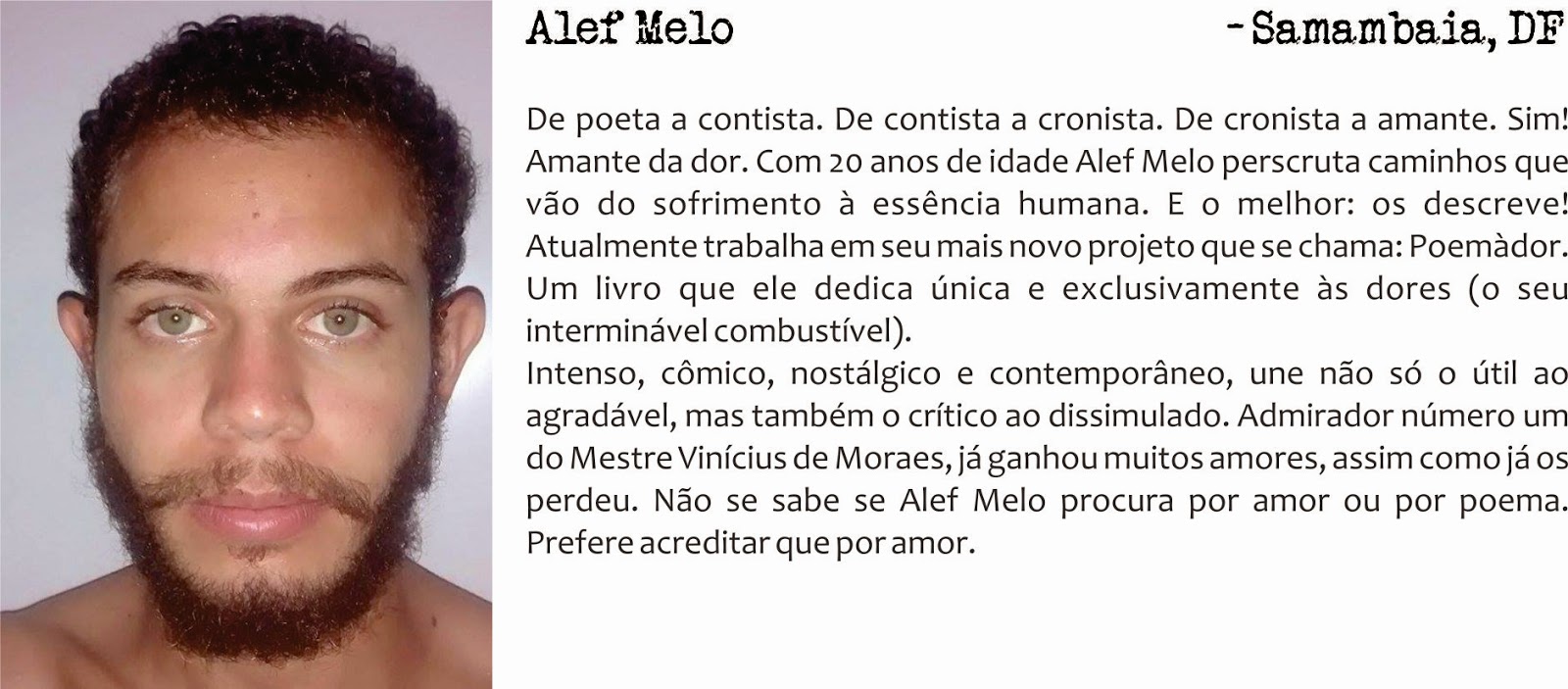 Alef Melo | Toda e Qualquer Poesia
