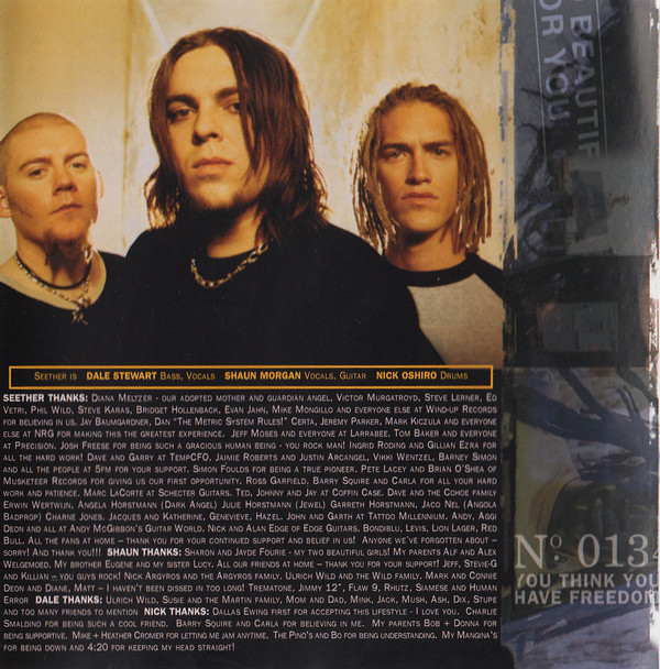 Encarte: Seether - Disclaimer - Encartes Pop