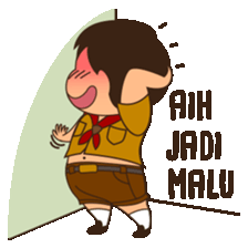 Kumpulan Gambar Kartun Sticker Transparan Anak Pramuka Unyu