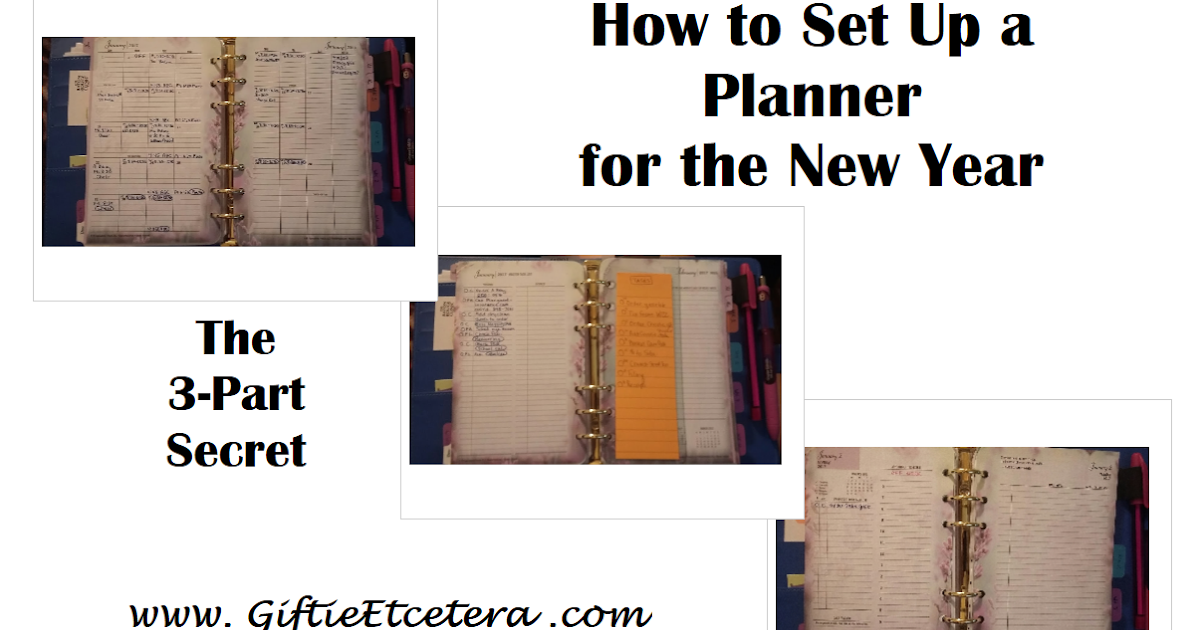 How to Set Up a Planner | Giftie Etcetera: How to Set Up a Planner