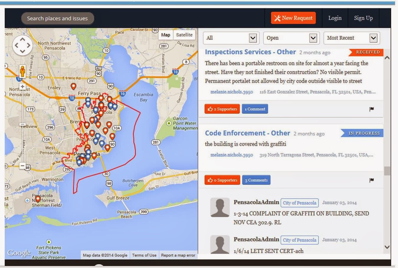 Pensacola ~ Dial 311 for assistance