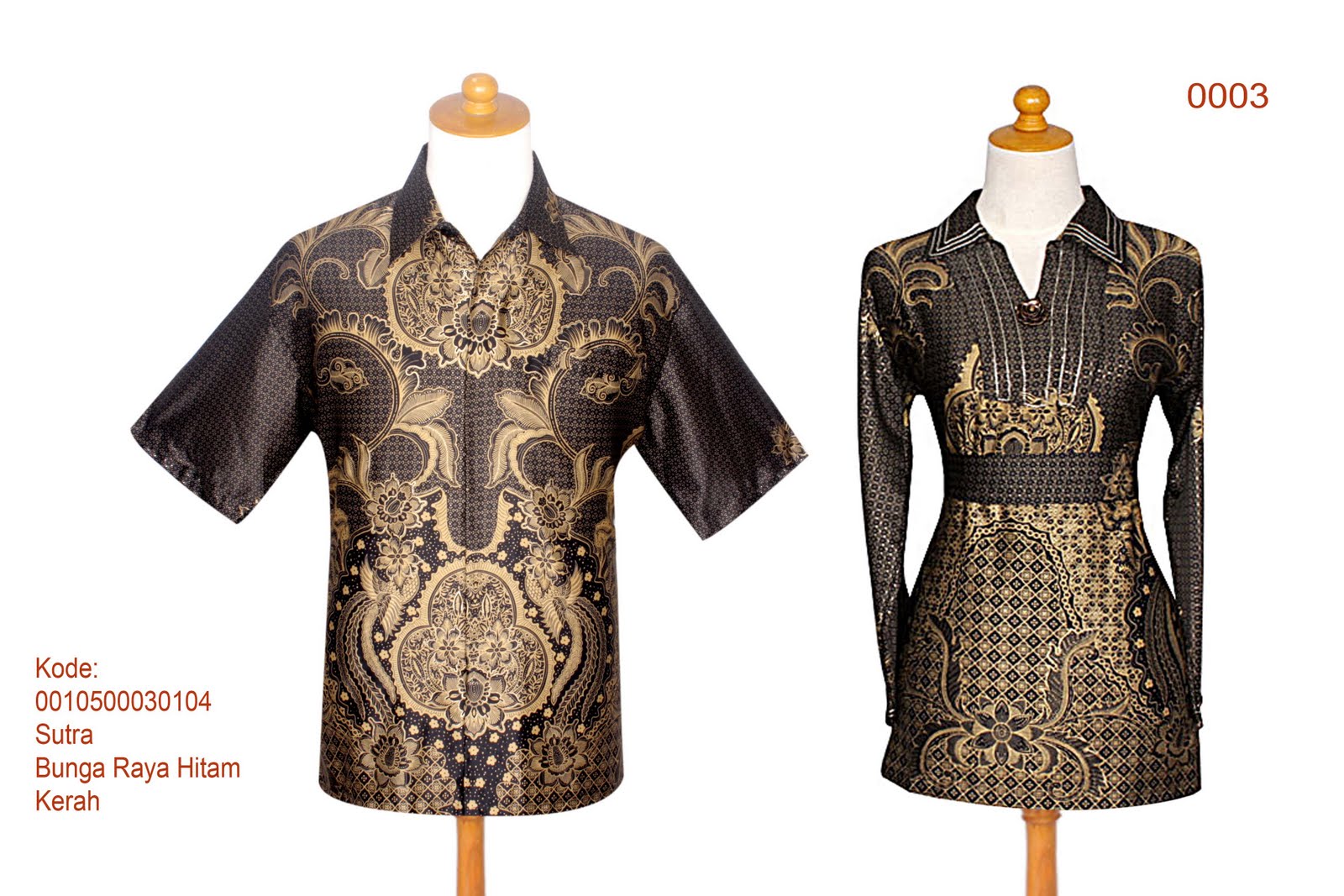 batik etnik java: Sutra Bunga Raya Hitam