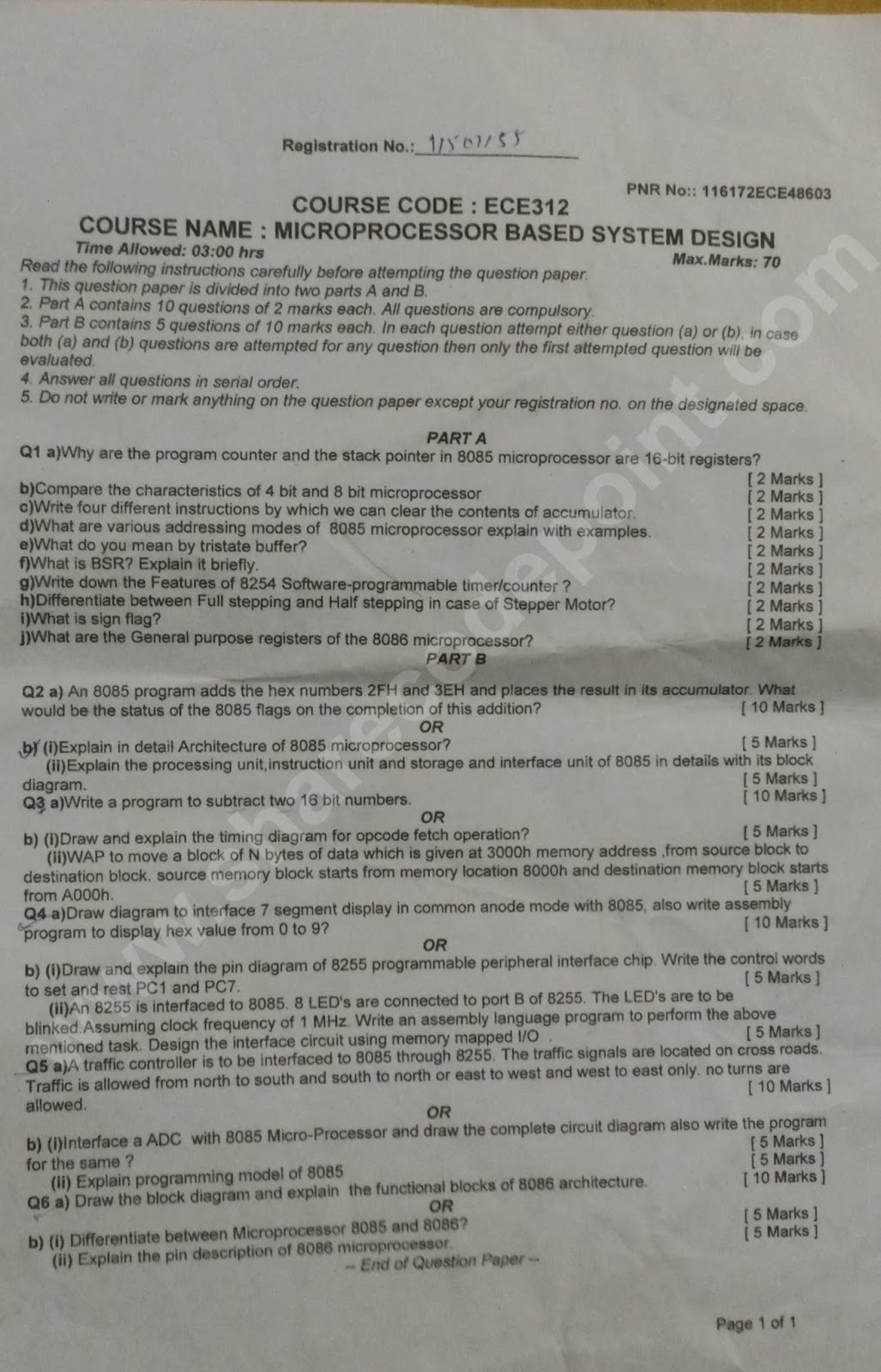 ECE312 : Microprocessor Based System Design End Term Exam Question ... ECE312 : Microprocessor Based System Design End Term Exam Question ...
