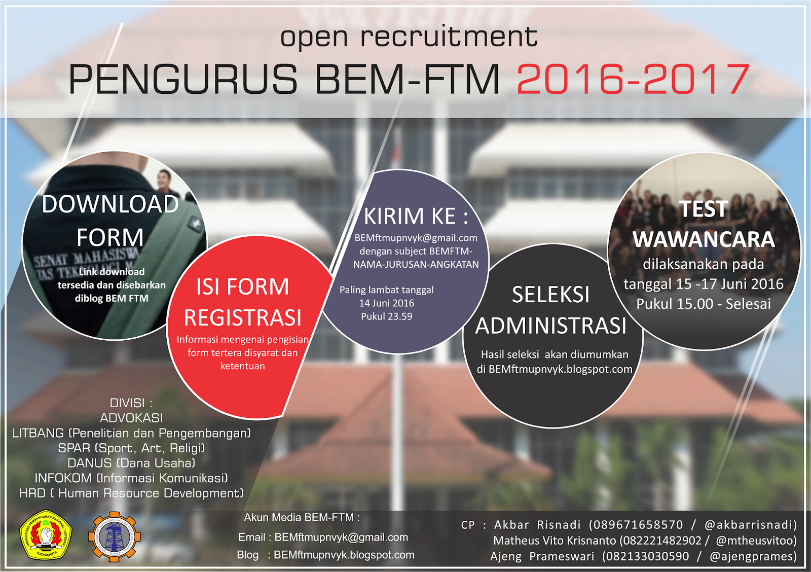 OPEN RECRUITMENT PENGURUS BEM-FTM UPNVYK 2016-2017 ~ BEM FTM UPNVYK