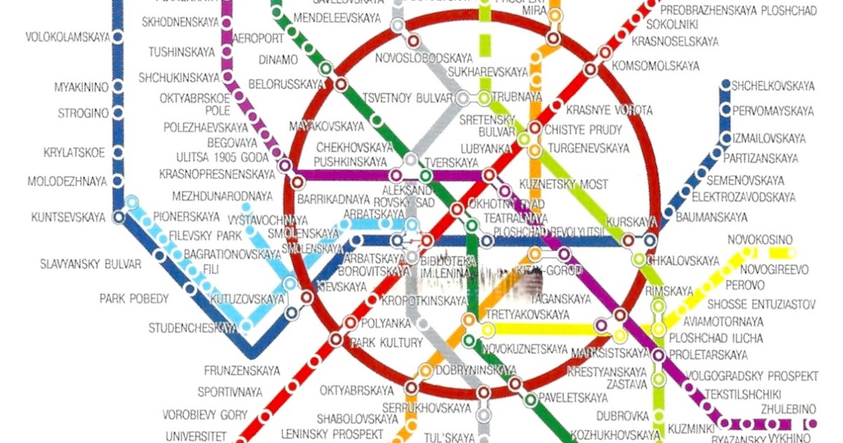My Favorite Views: Russia - Moscow Metro Rail Map