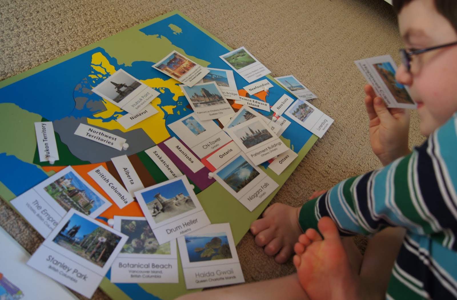 Montessori Geography, Me On The Map Activity - "Making Montessori Ours"