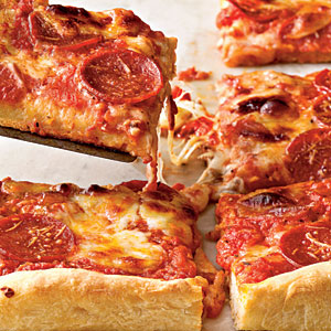 Pepperoni Deep-Dish Pizza ~ SK Food Recipes