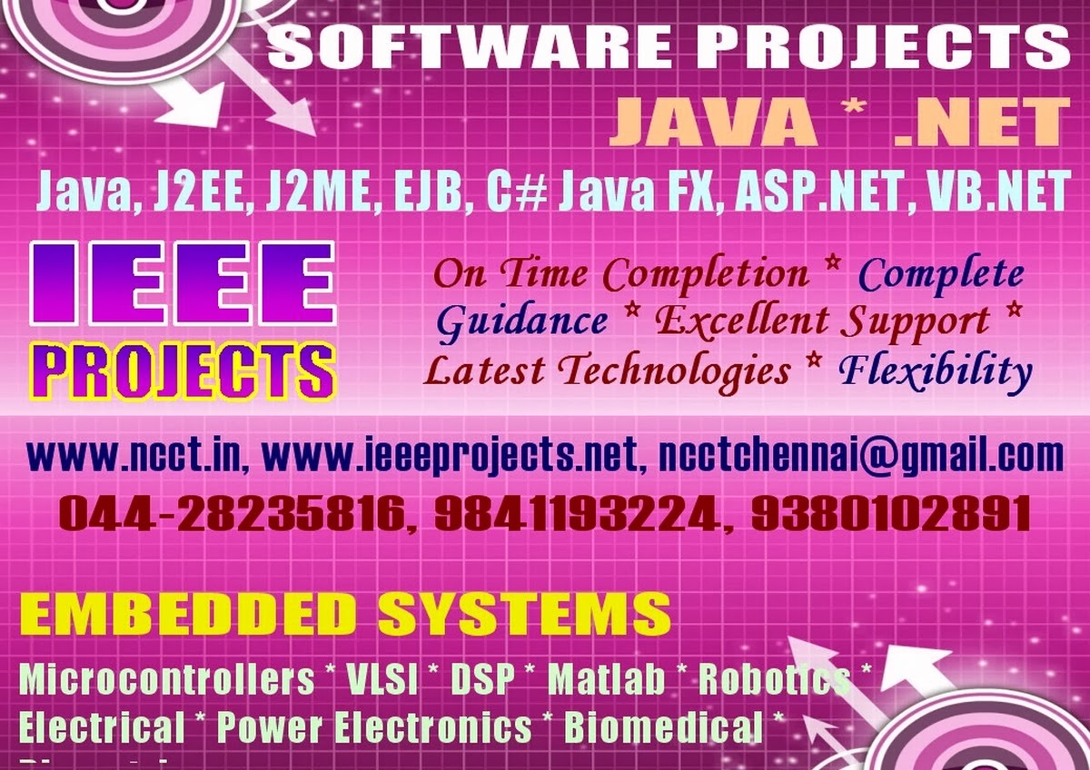 IEEE FINAL YEAR PROJECT TOPICS @ NCCT, www.ncct.in, 044-28235816: MATLAB PROJECT TITLES