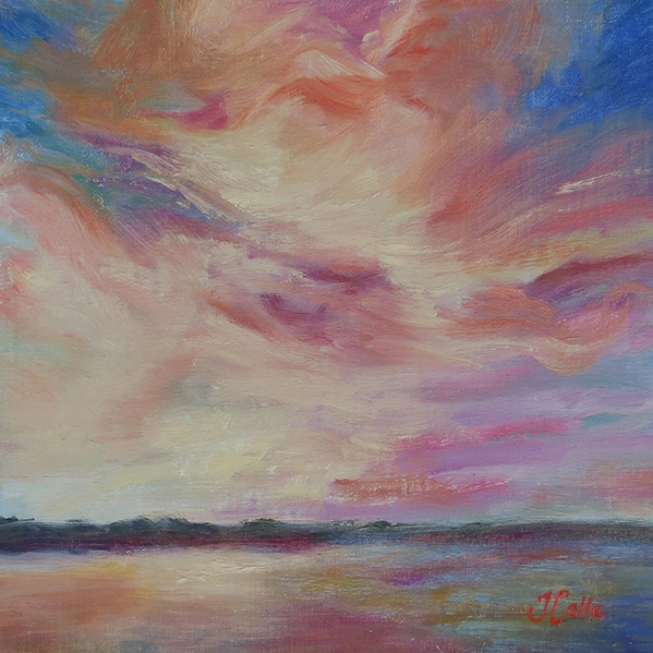 Daily Painters Abstract Gallery: Abstract Realism - Sunset on the Water ...