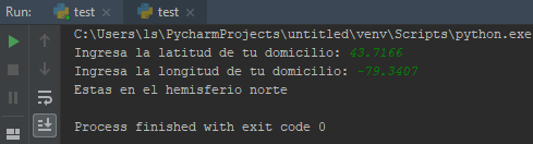 Python: saber si estoy en el hemisferio norte o sur | Luis Subiabre Salviat