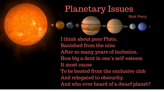 A Writer's Life: And Now, a Brief Poem About the Solar System
