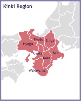 Kinki Map Regional City | Regional City Maps of Japan