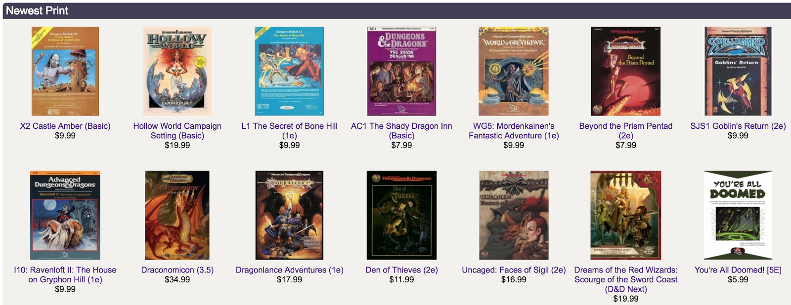 CROSS PLANES: DMsGuild.Com has Classic TSR Modules as Print On Demand