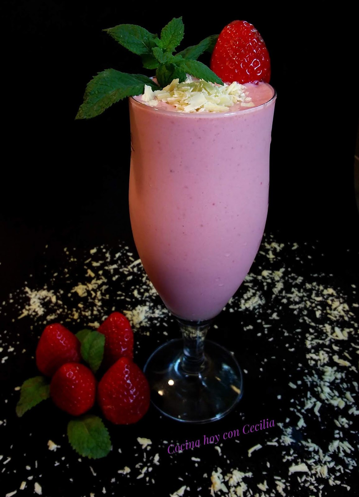 Recetas fáciles "Cocina hoy con Cecilia": Milkshake de fresa