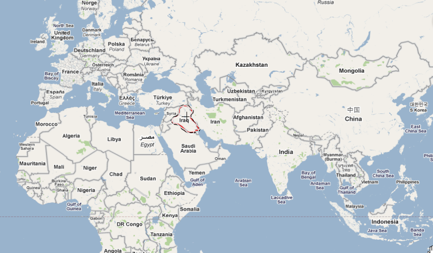 Iraq On World Map - United States Map