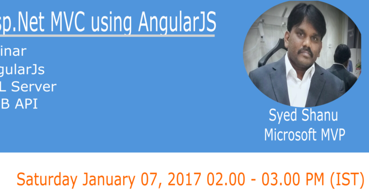 Shanu C And You Introduction To Aspnet Mvc Using Angularjs