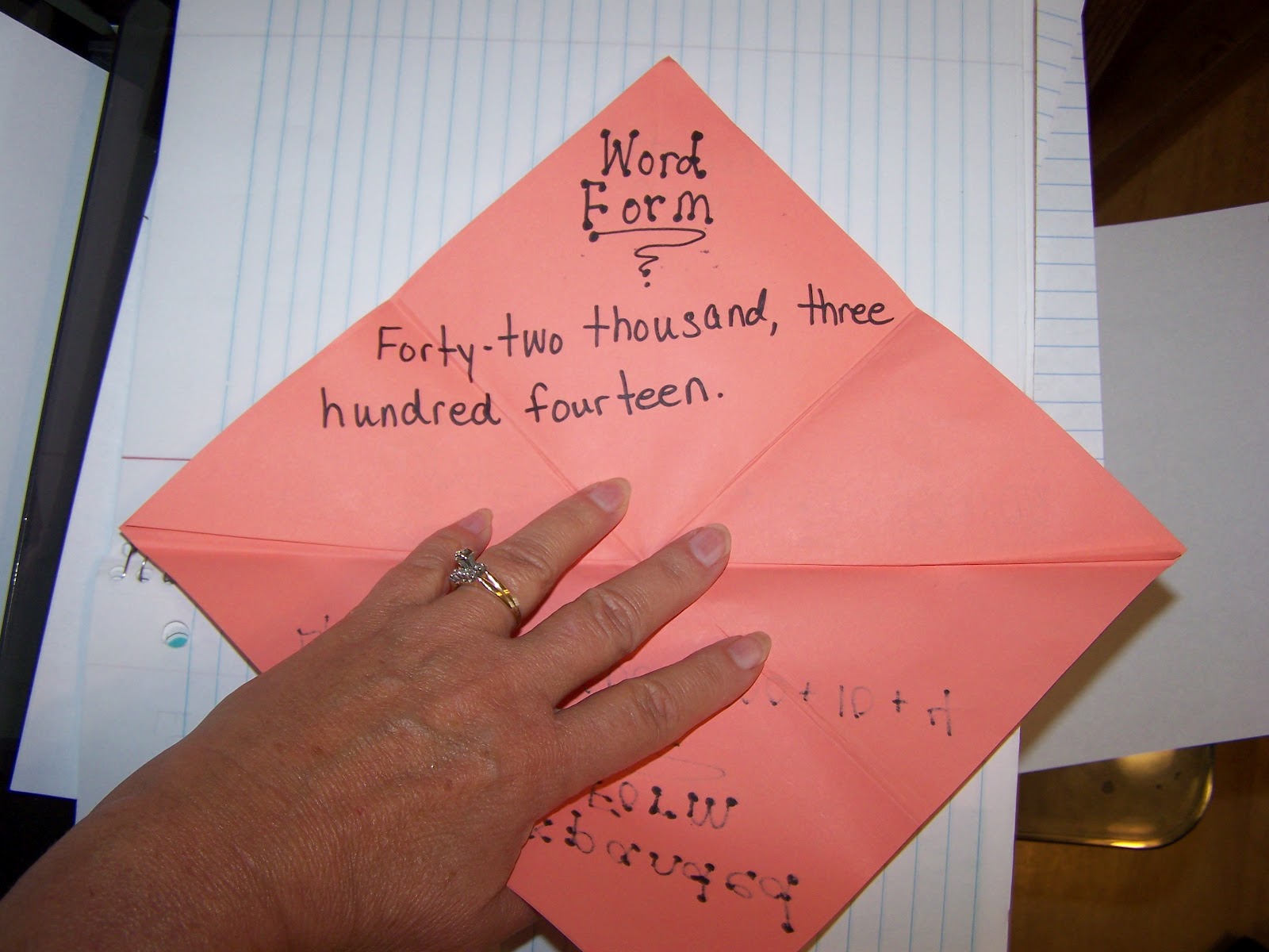 Mayree's Room: Number Forms Foldable