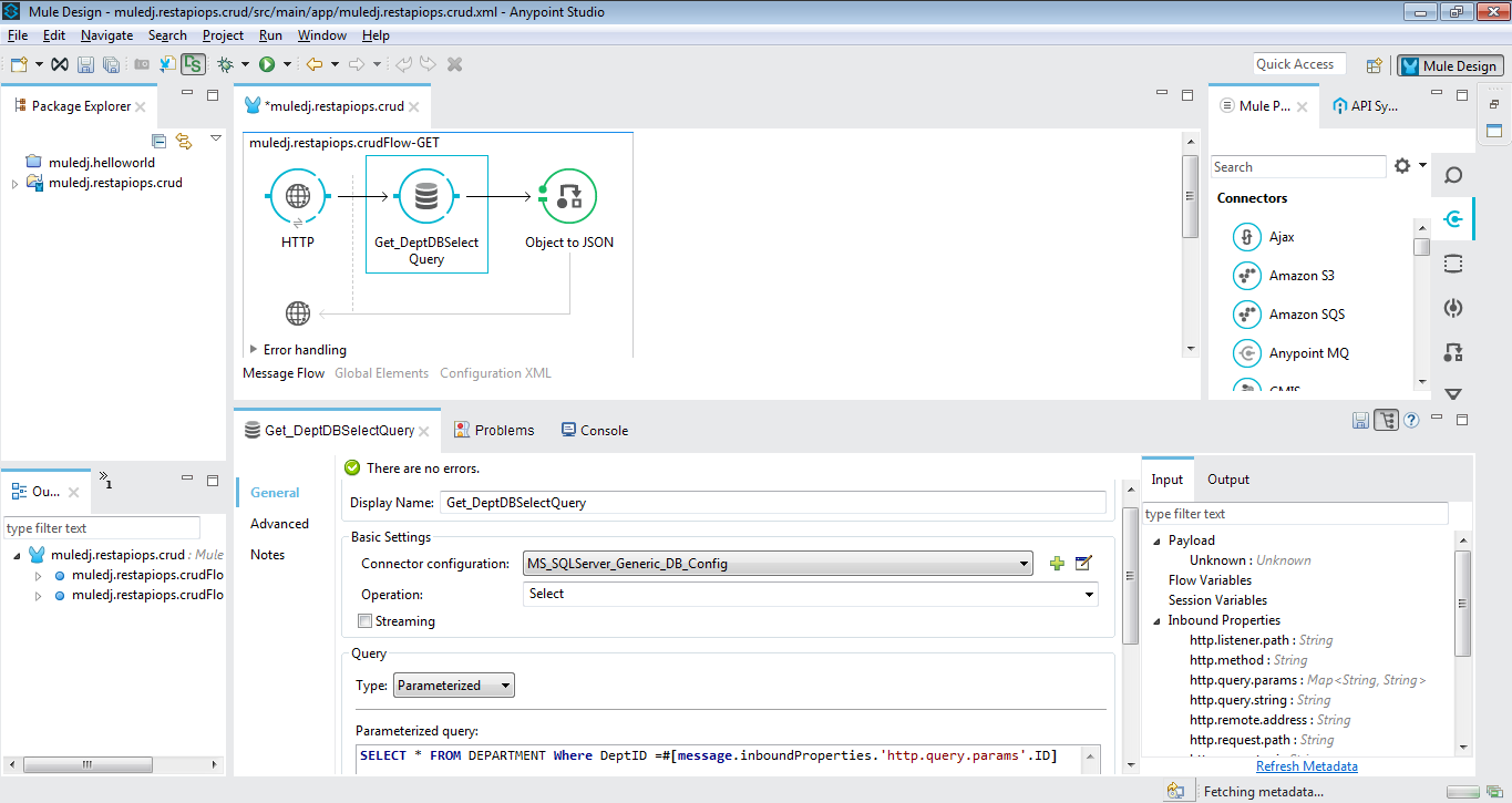 Mule ESB Tutorials: Building Restful API | CRUD Operations Mule ESB Tutorials: Building Restful API | CRUD Operations