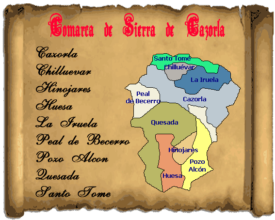 JAEN " Paraiso Andaluz ": Comarcas de Jaen, Pueblos y Ciudades