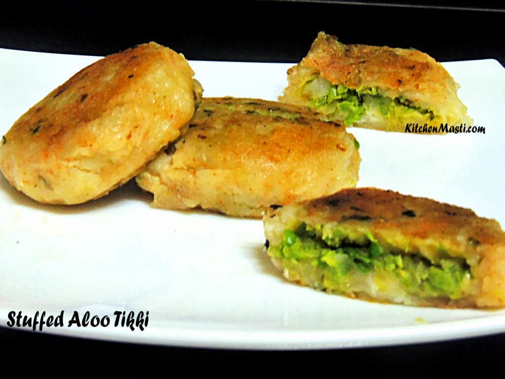 Stuffed Aloo Tikki ( Potato croquette ) Recipe | Vegetarian Recipes