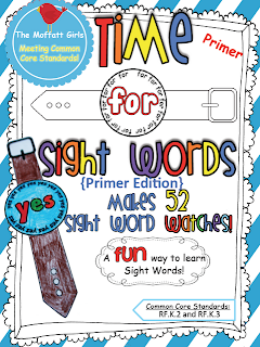 Crayons & Curls: Sight Word Watches and a Giveaway!