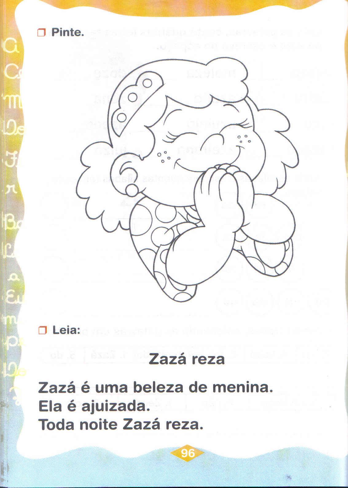 Sílabas simples: Za Ze Zi Zo Zu. ~ Atividades Escolares